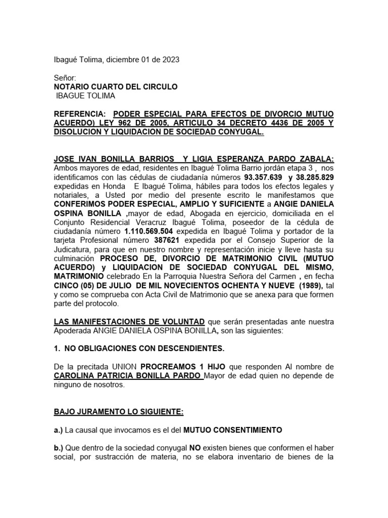 Poder Divorcio | PDF | Política | Derecho