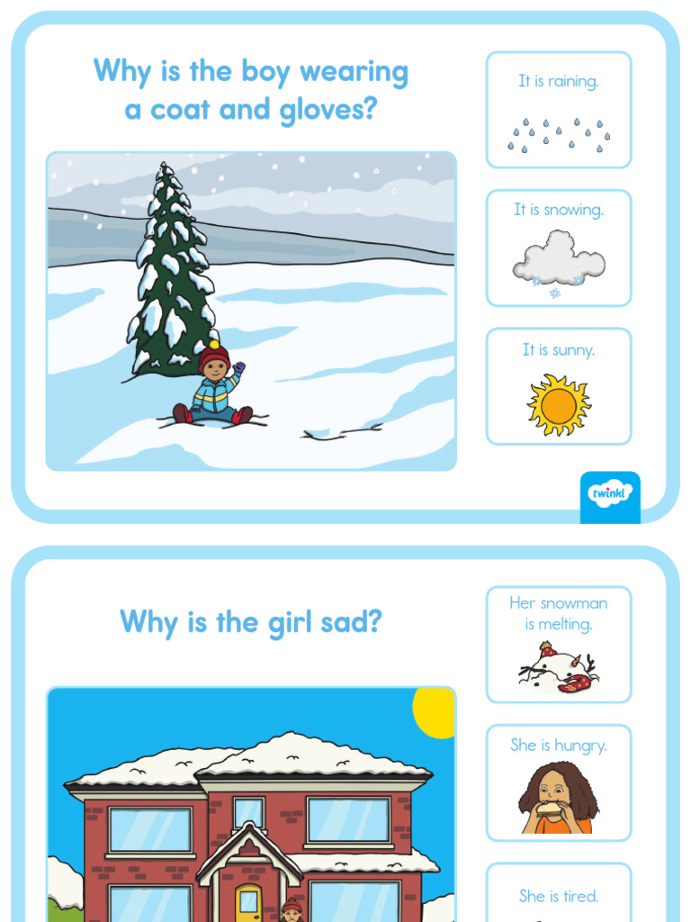 Color Winter Cause and Effect Scene and Question Cards-Merged | PDF