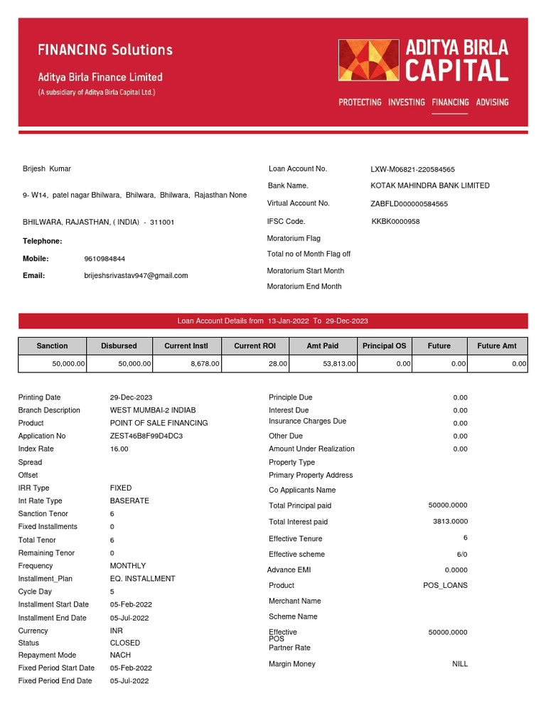 SOA Report Unlocked | PDF | Interest | Debits And Credits