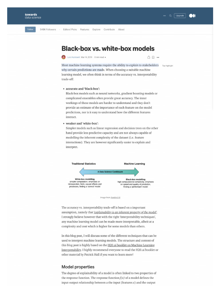 The Difference Between Black-Box vs. White-Box Models | PDF