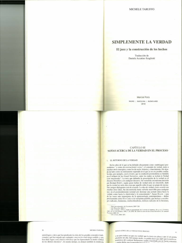 Michelle Taruffo. Simplemente La Verdad | PDF
