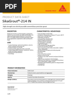 Sikagrout®-215 (New) : Product Data Sheet | PDF | Concrete | Water