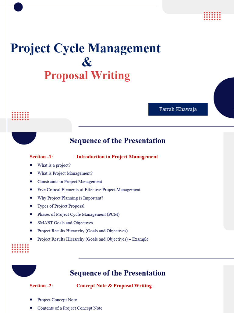 Project Cycle Management and Proposals | PDF | Project Management | Non ...