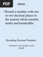Decimals 1 Rounding Estimation | PDF | Rounding | Numbers