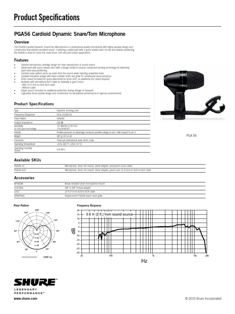 Pga56 Specification Sheet English | PDF