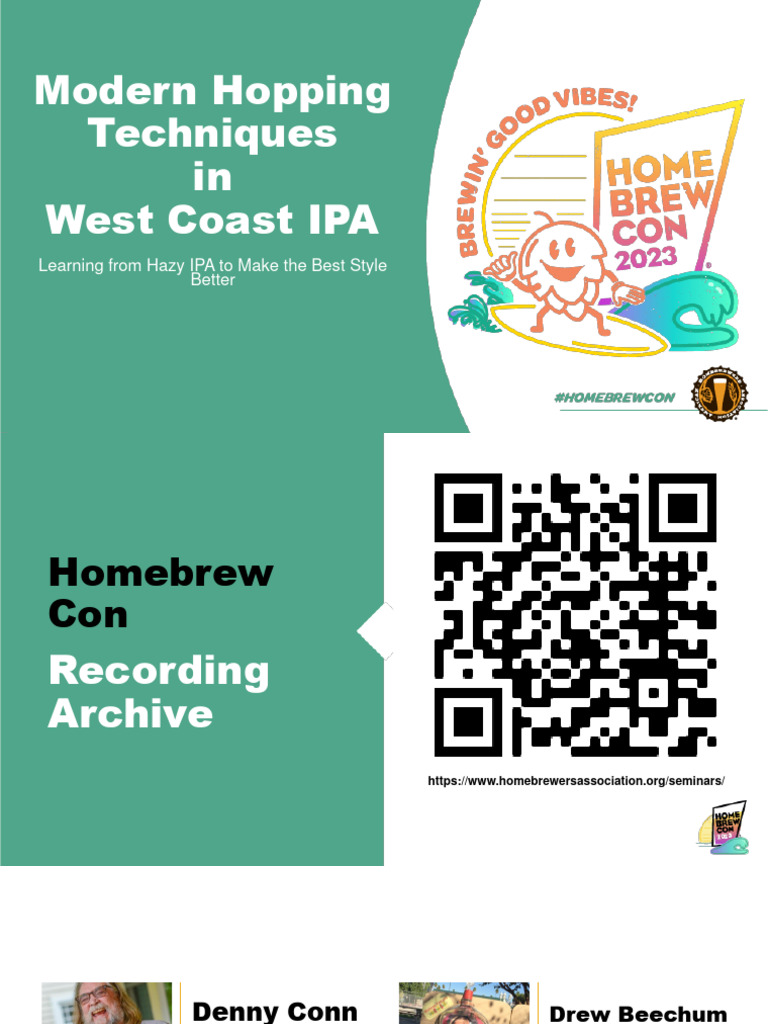 Modern Hopping Techniques in West Coast IPA - Presentation | PDF | Hops ...