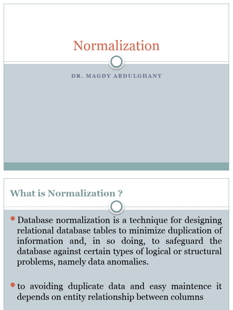 Normalization | PDF | Data | Information Technology Management