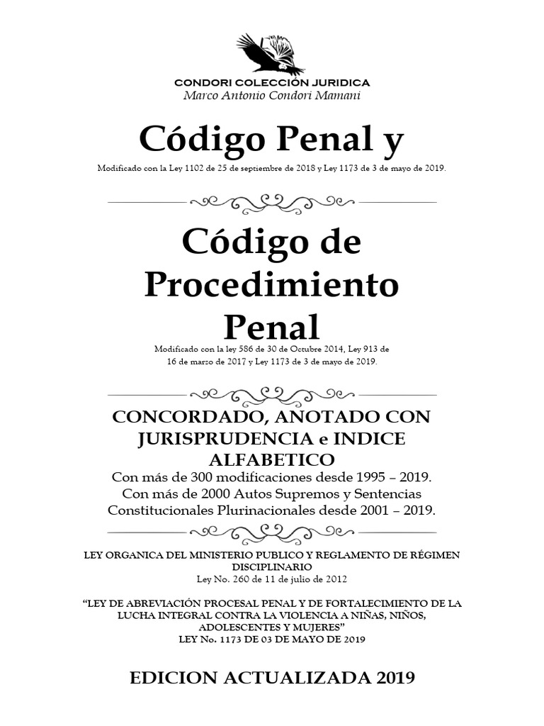 CP CPP y Min Pub - Cuerpo 2019 | PDF | Procedimiento Criminal | Derecho ...
