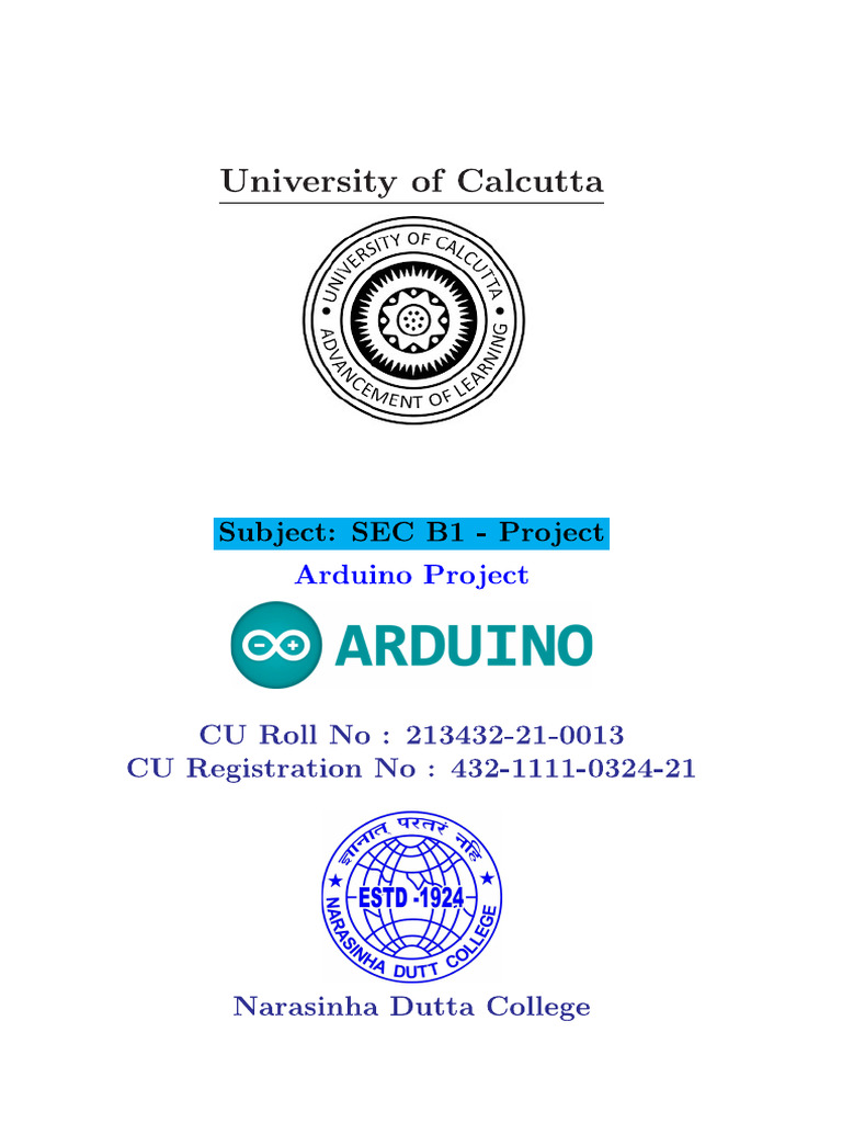 College Arduino Project Pdf Arduino Electrical Engineering