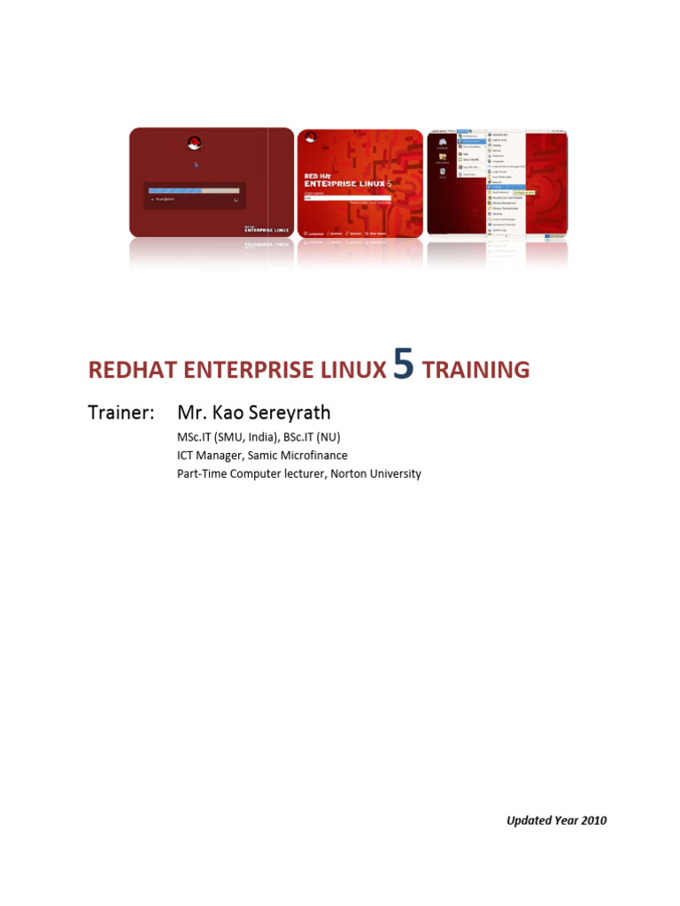 Basic REDHAT ENTERPRISE LINUX 5 TRAINING | PDF