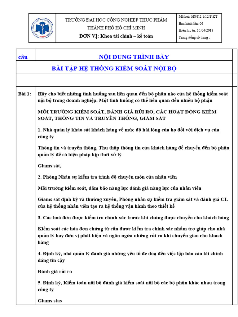 Bài Tập Ksnb Gởi Lớp | PDF