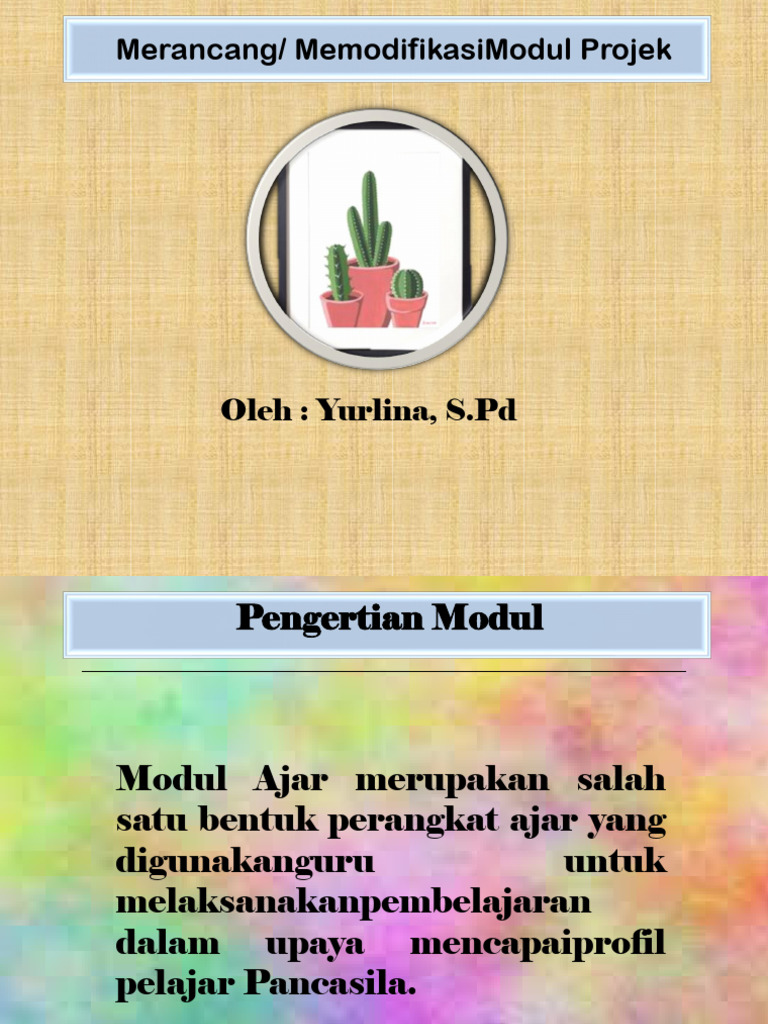 Merancang Memodifikasi Modul Ajar (Yurlina, S.PD) | PDF
