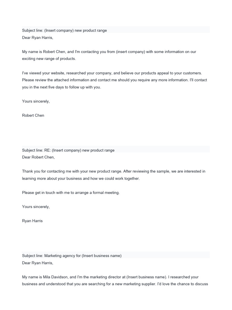 Email Examples | PDF