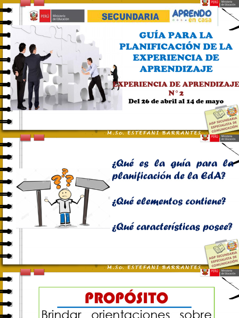 12 de Mayo - Guia para La Planificación Experiencias de Aprendizaje | PDF | Evaluación | Aprendizaje