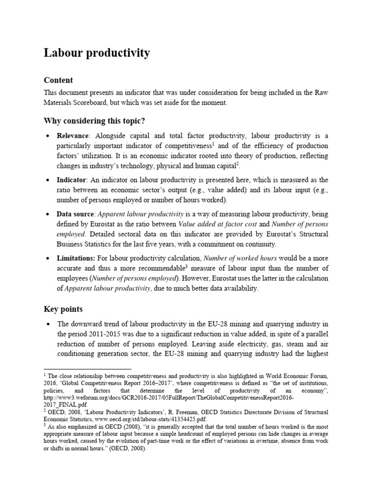 Scoreboard - Lab.labour Productivity | PDF