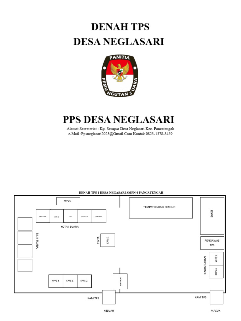 Denah Tps Desa Neglasari PDF | PDF