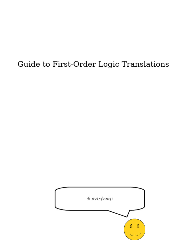Guide To Logic Translations | Download Free PDF | Cognitive Science ...