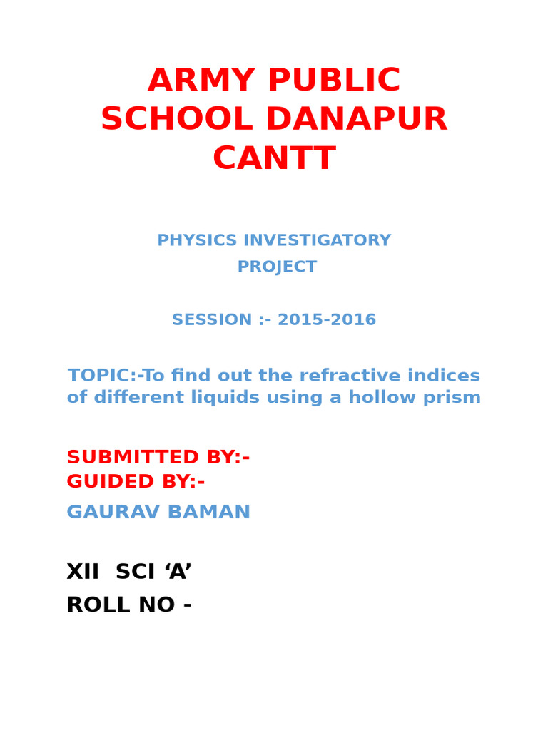 Physics Investigatory Project 13 PDF Free | Download Free PDF ... Physics Investigatory Project 13 PDF Free | Download Free PDF ...