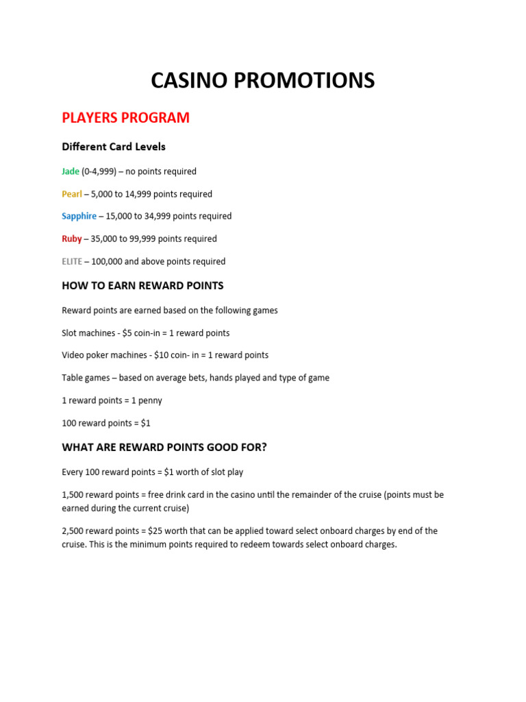 Casino Promotions | Download Free PDF | Slot Machine | Poker
