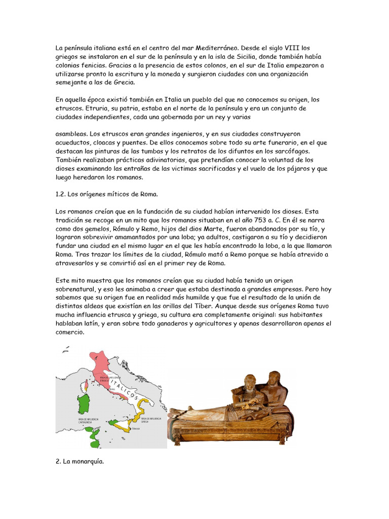 La Península Italiana Está en El Centro Del Mar Mediterráneo | PDF ...