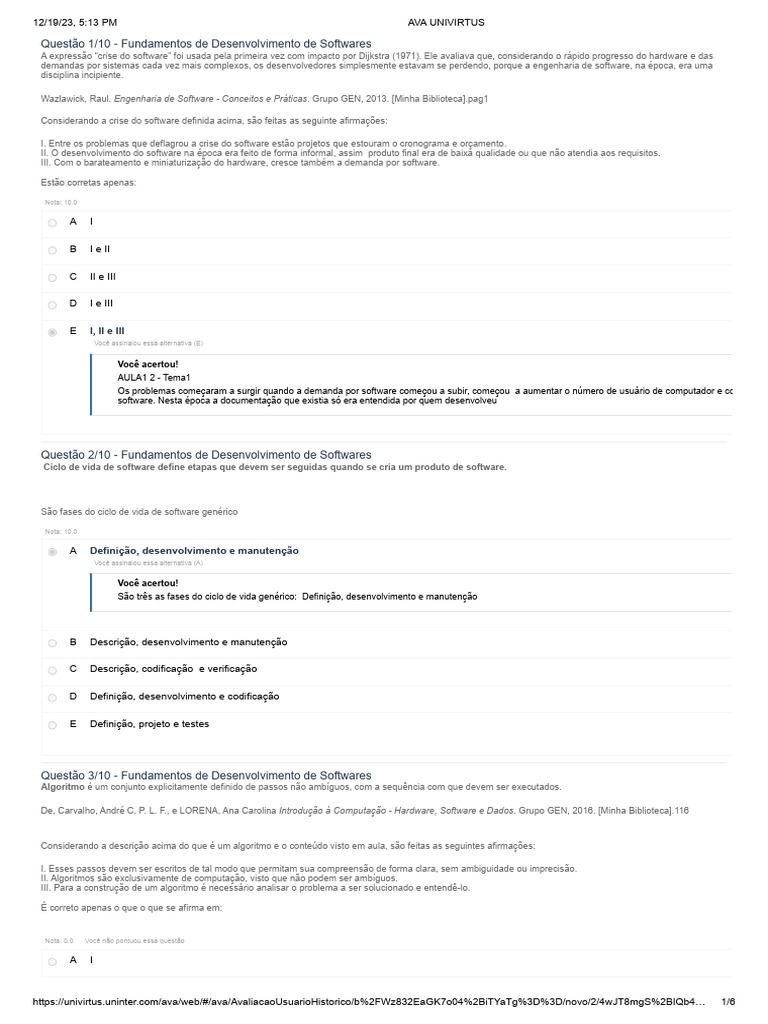 Apol 2 - Fundamentos de Desenvolvimentos 90% | PDF