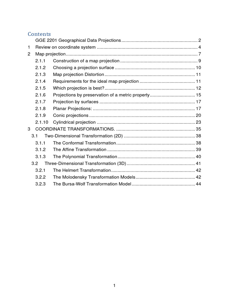 Gge 2201 - Geographical Data Projections Notes | PDF | Latitude ... Gge 2201 - Geographical Data Projections Notes | PDF | Latitude ...