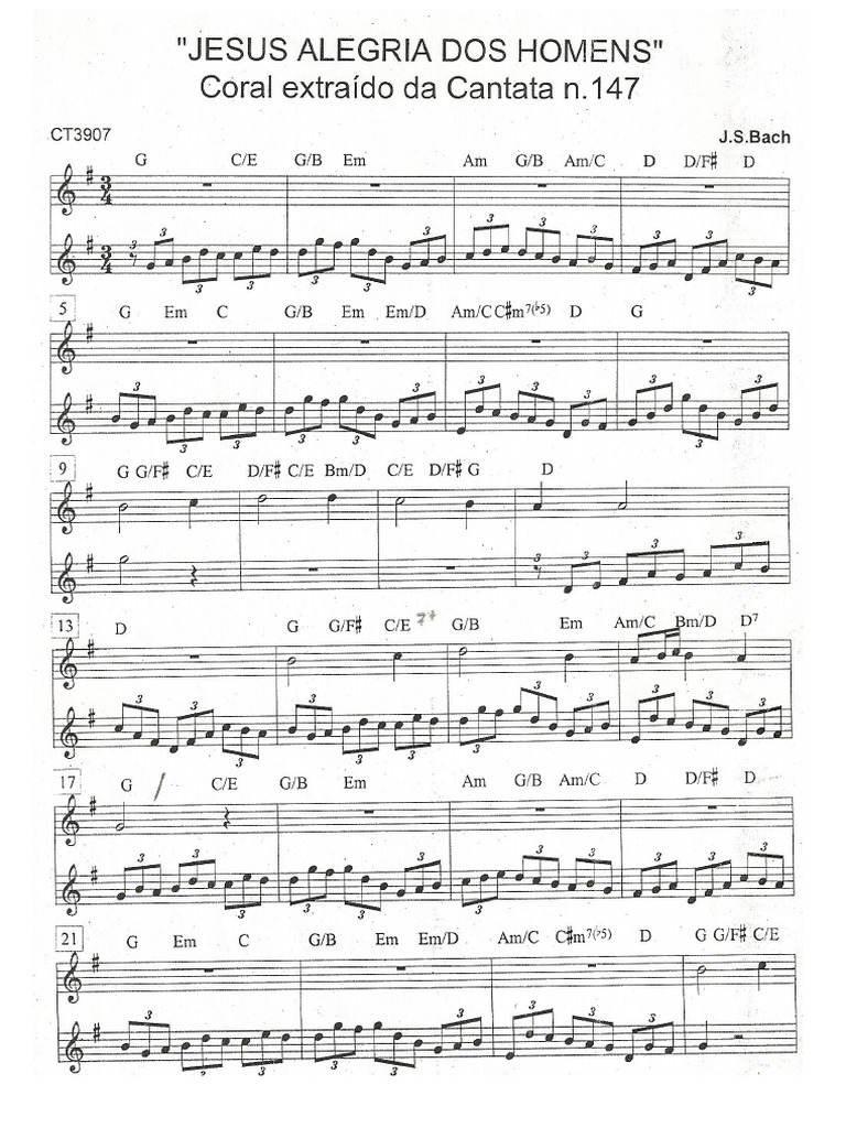 Jesus Alegria Dos Homens - Completa - DBS. | PDF