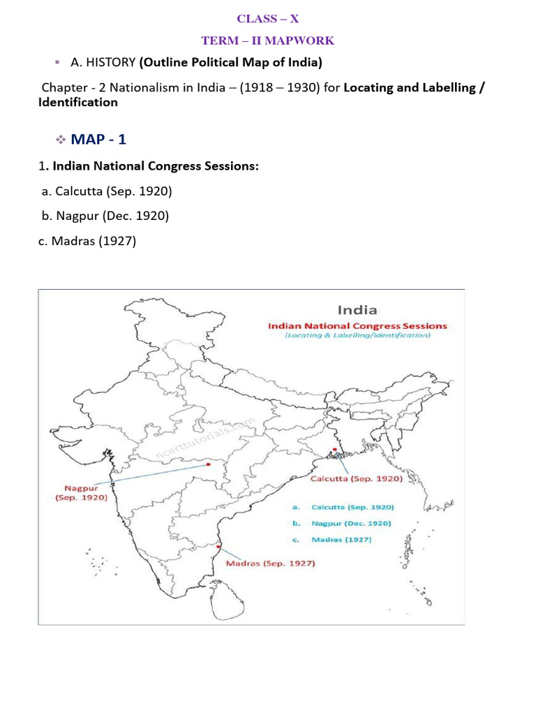 Class X Term Ii Maps | PDF