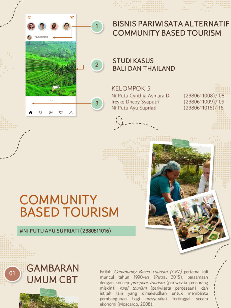 Kelompok 5 - Presentasi - Community Based Tourism | PDF
