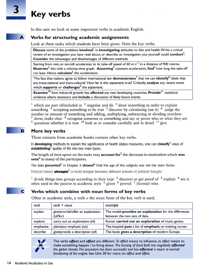 Key - Verb Notes | PDF