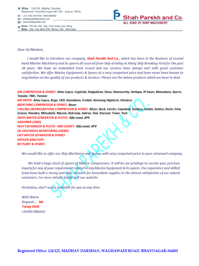 Introduction Letter | PDF | Mechanical Engineering | Engineering Thermodynamics