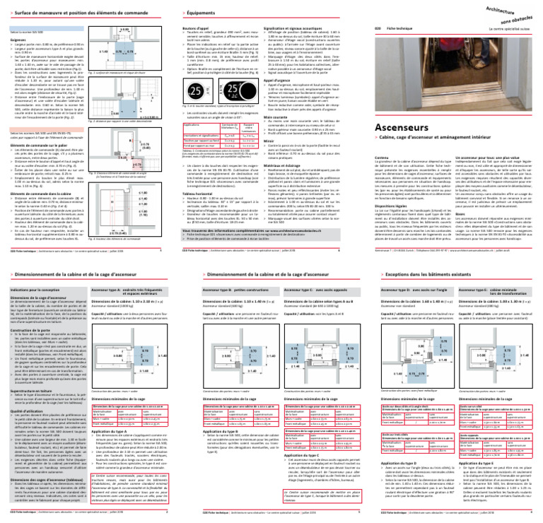 Ascenseurs Accessibles: Normes et Exigences | PDF | Ascenseur | Biens manufacturés