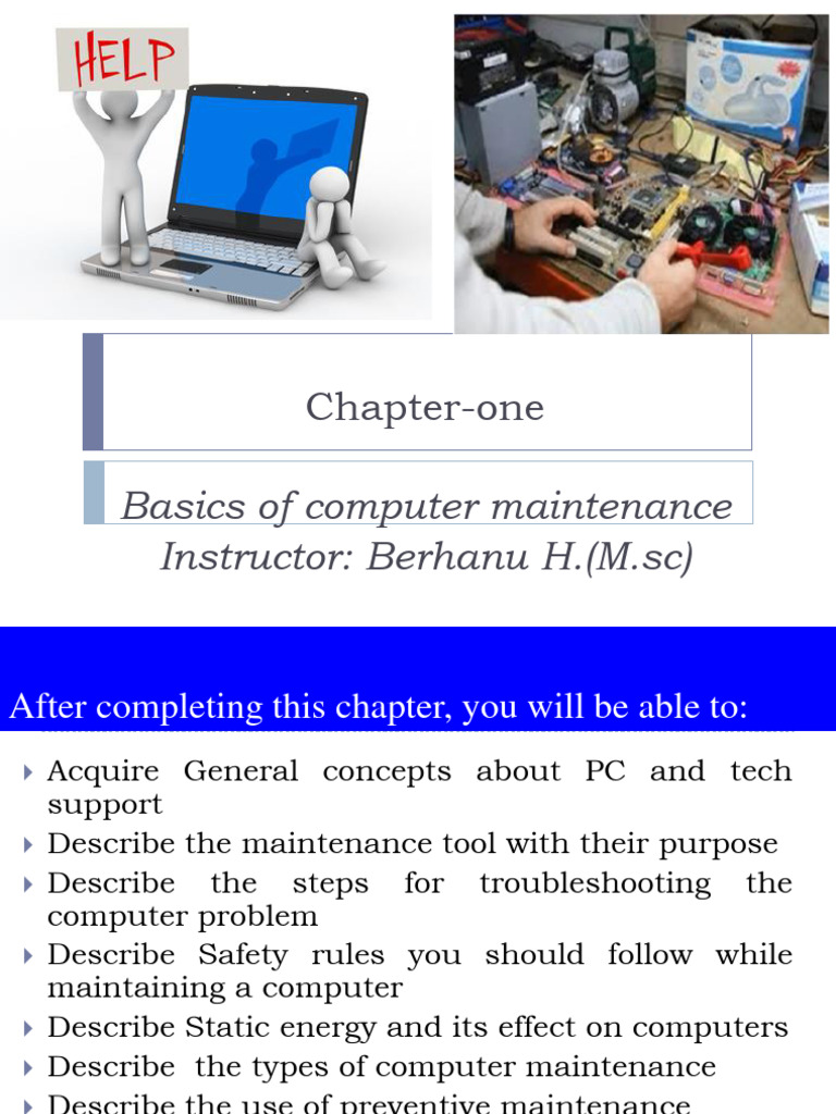 Meinteinance Chapter 1 | PDF | Input/Output | Computer Data Storage