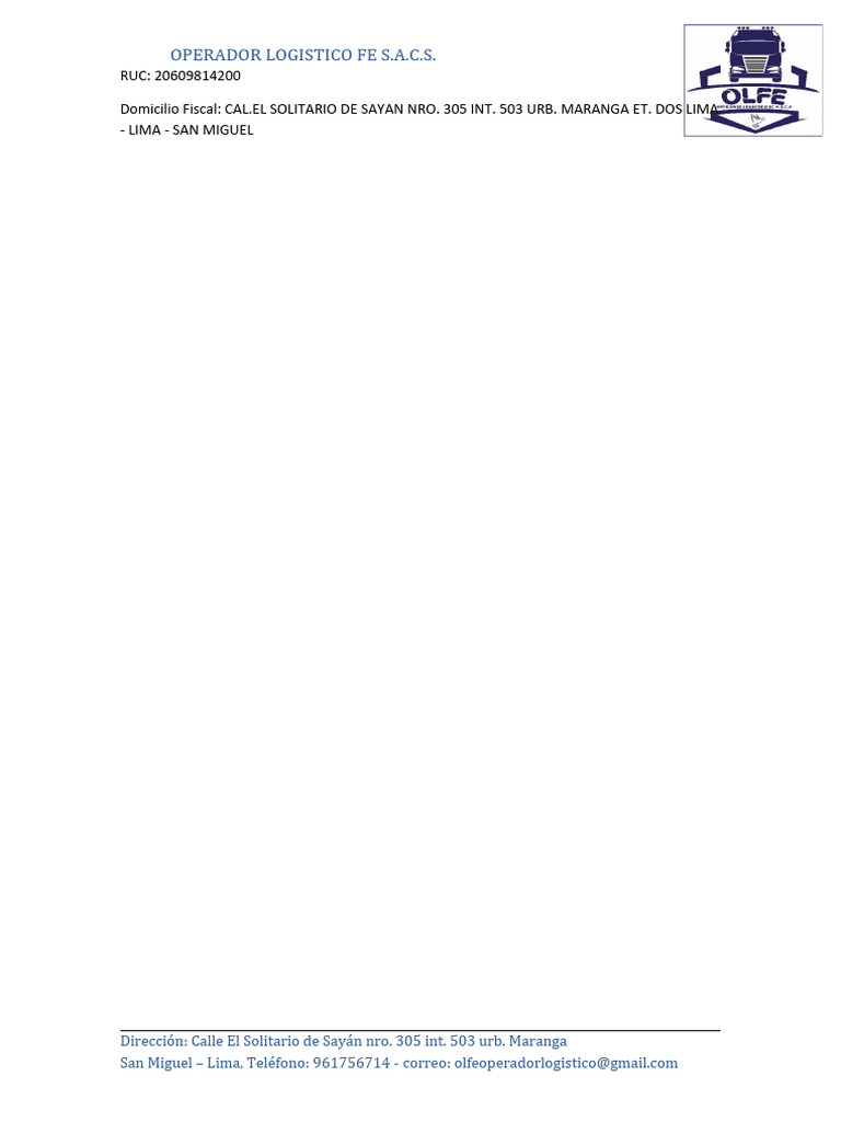 Hoja Menbretada Olfe | PDF