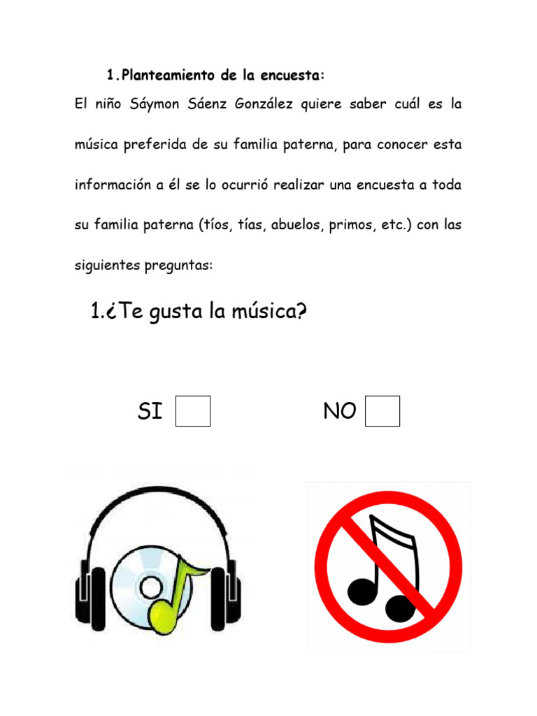 Planteamiento de La Encuesta | PDF | Musica Latinoamericana ...
