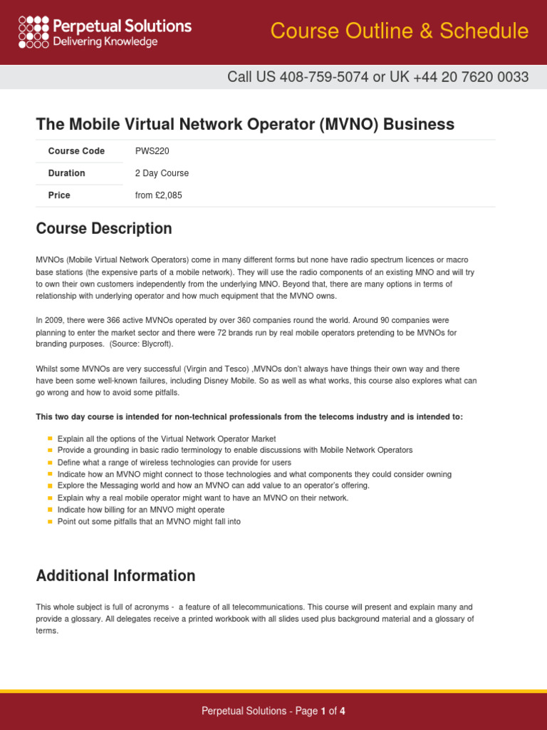 The Mobile Virtual Network Operator (MVNO) Business | PDF ...