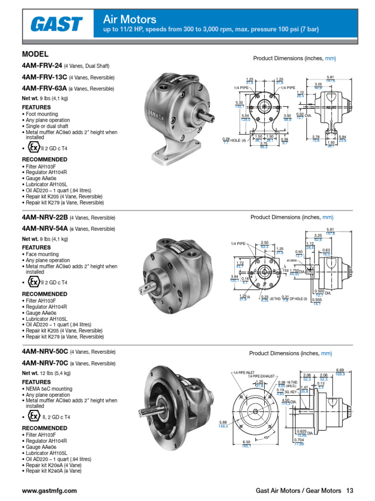 Air Motors: Model | Download Free PDF | Horsepower | Mechanical Engineering