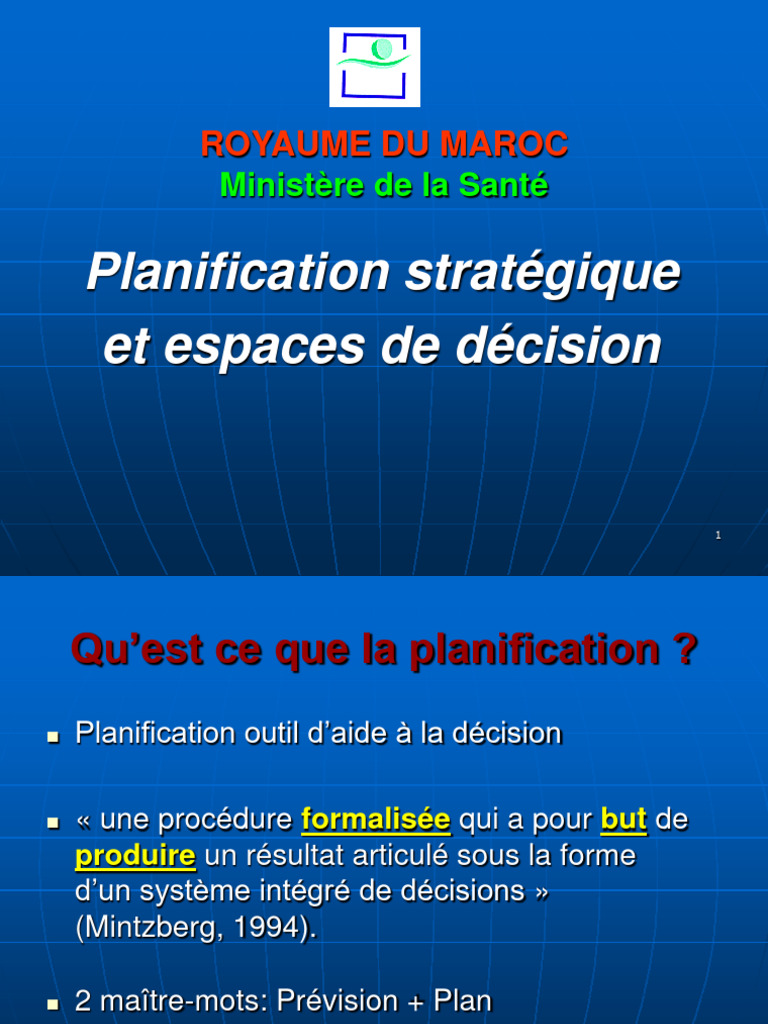 1 - Planification Stratégique | PDF