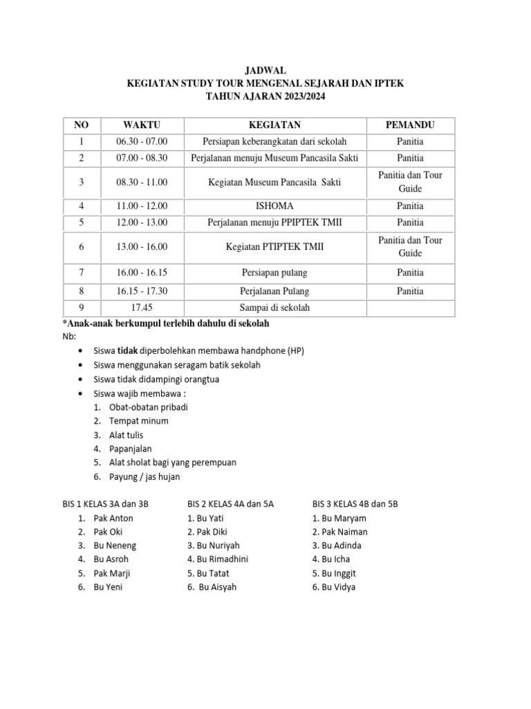 Rundown Outing Class 3,4, Dan 5 | PDF