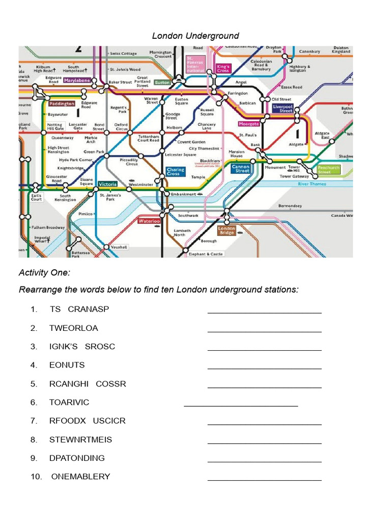 London Underground Puzzle Guide | PDF | Transport Buildings And ...