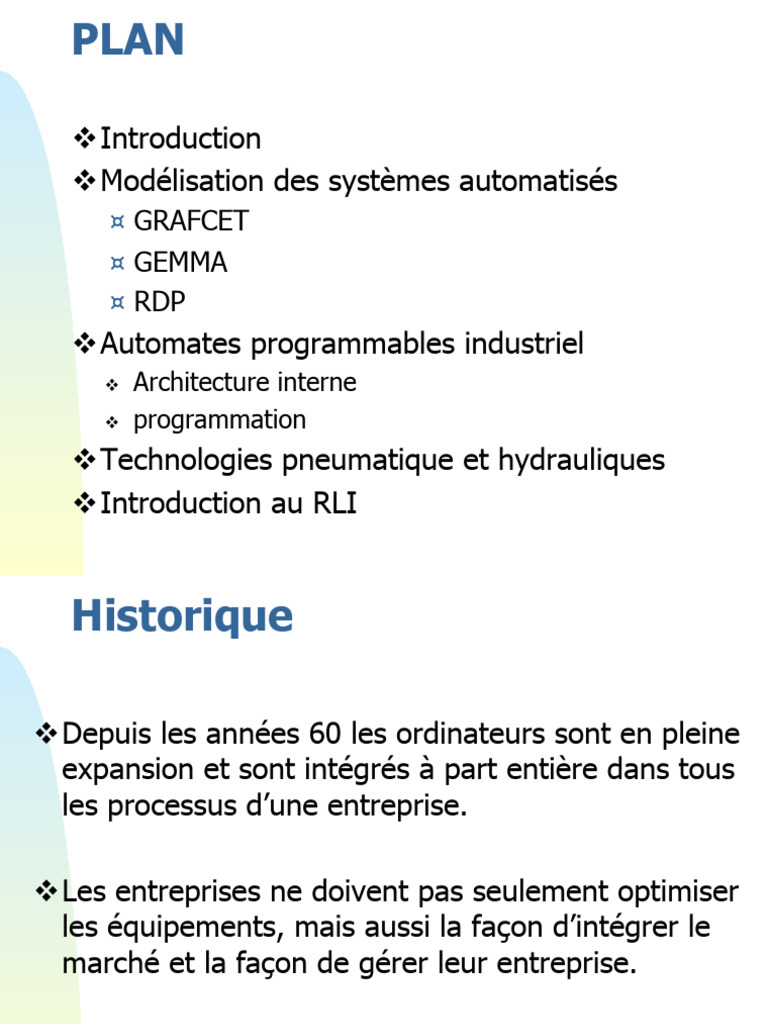 Introduction au GRAFCET et Automatisme | PDF | Automate programmable ...