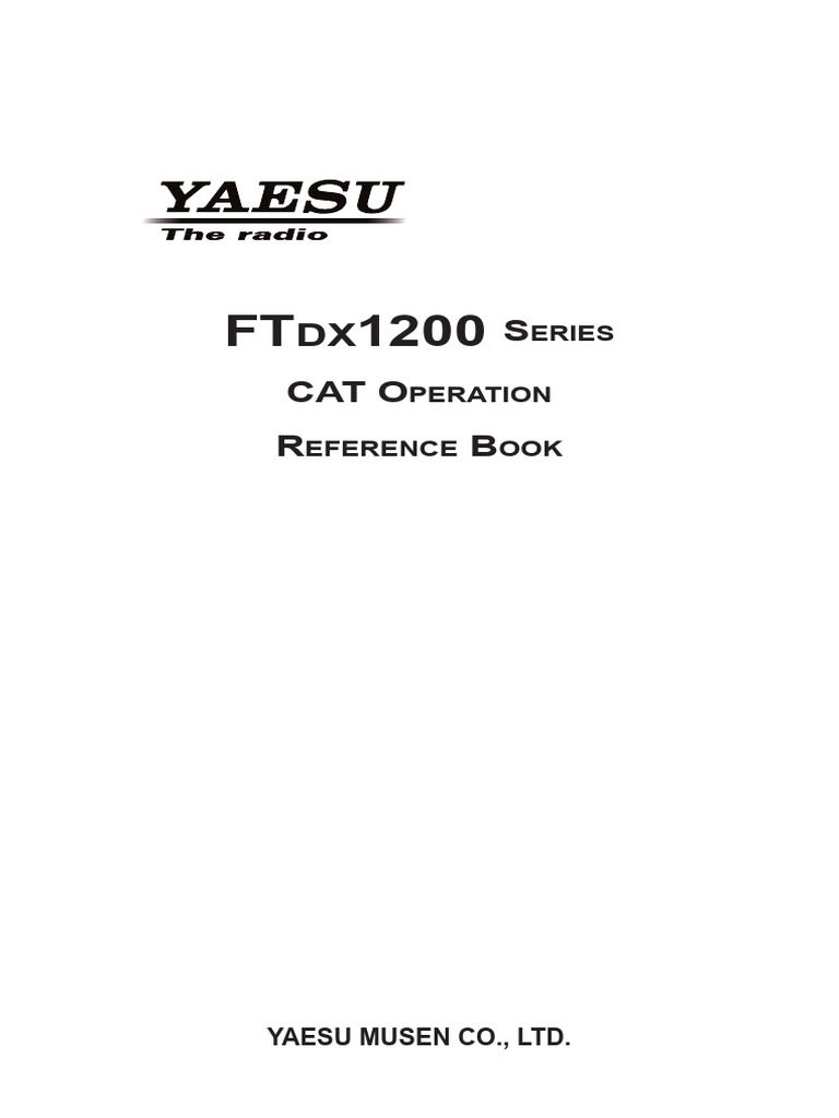 FTDX1200 Cat Om Eng | PDF | Usb | Computer Hardware