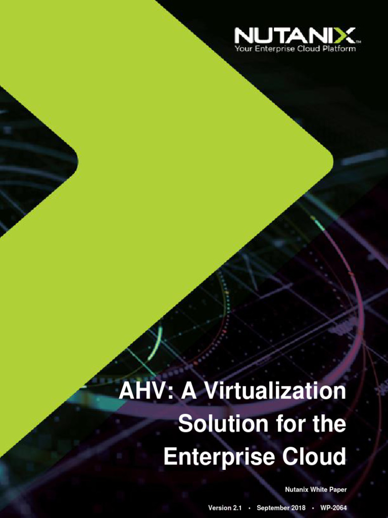 WP AHV Virtualization Solution ENT Cloud | PDF | Backup | Virtualization