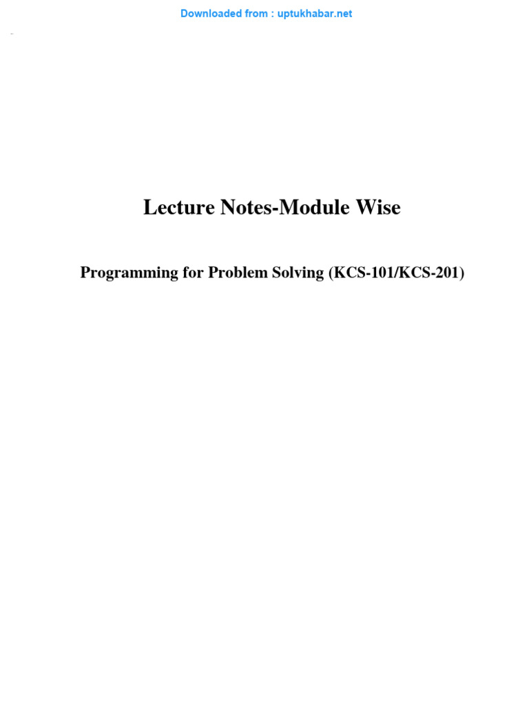 Pps Notes | PDF Pps Notes | PDF