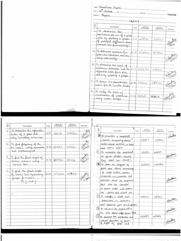 Physics Journal Cbse Class 12 | PDF