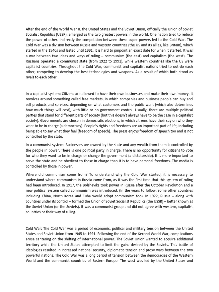 Cold War | PDF | Cold War | Soviet Union