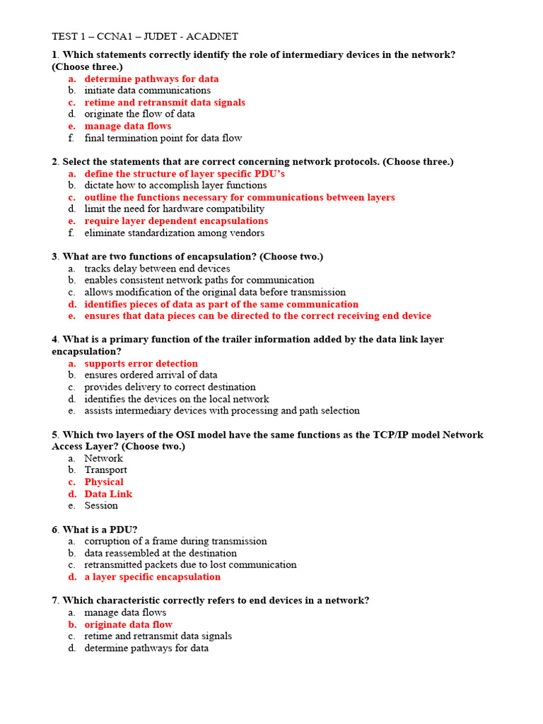 Test 1 Judet Ccna1 Acadnet | PDF | Transmission Control Protocol ...