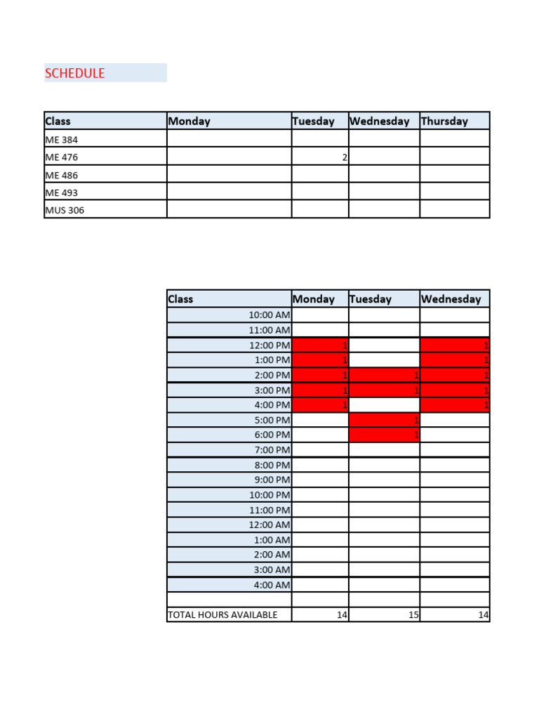Schedule | PDF