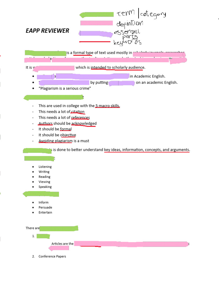 Eapp Reviewer Q1 | PDF