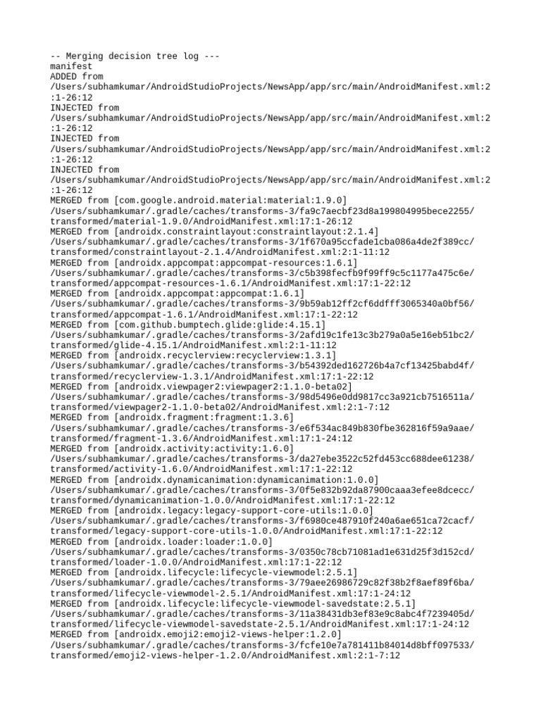 Manifest Merger Debug Report | PDF | Mobile App | Android (Operating System)